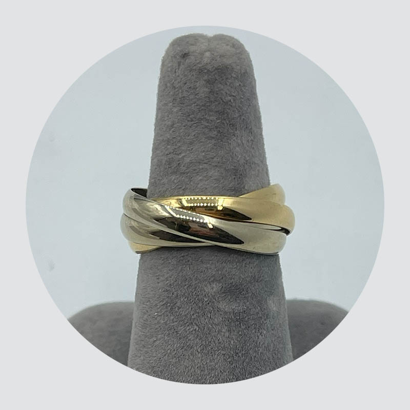 18kt Two-color Gold Russian Wedding Band